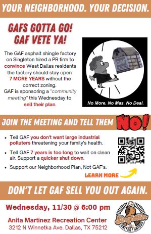 GAF West Dallas Zoning Change Request – GAFS GOTTA GO